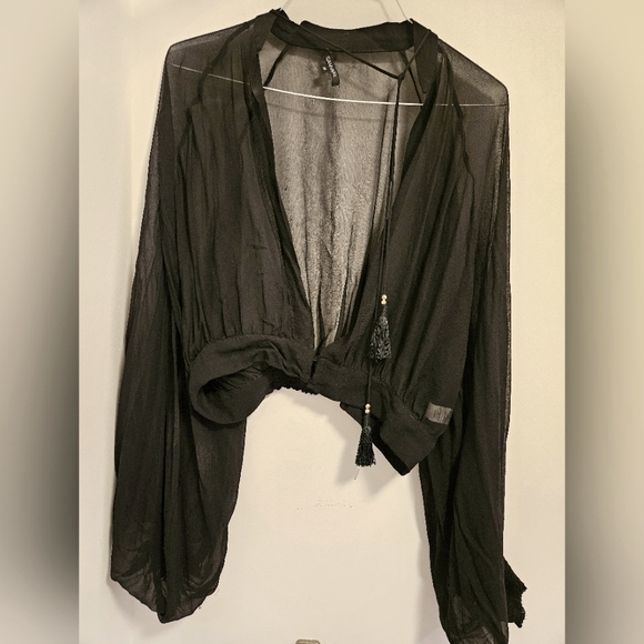 samvara | Tops | Silk Samvara Medium Cropped Cardigan | Poshmark